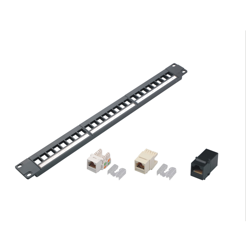 MT-4202 19 Inch Type 1U 24 Port Unloaded Network Patch Panel Blank ...