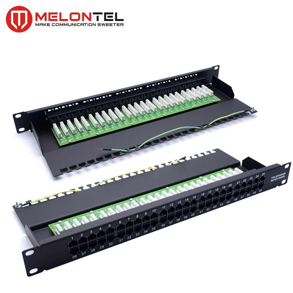 MT-4002 25 Port Cat.3 Voice Patch Panel RJ11 Patch Panel 50 Port ...